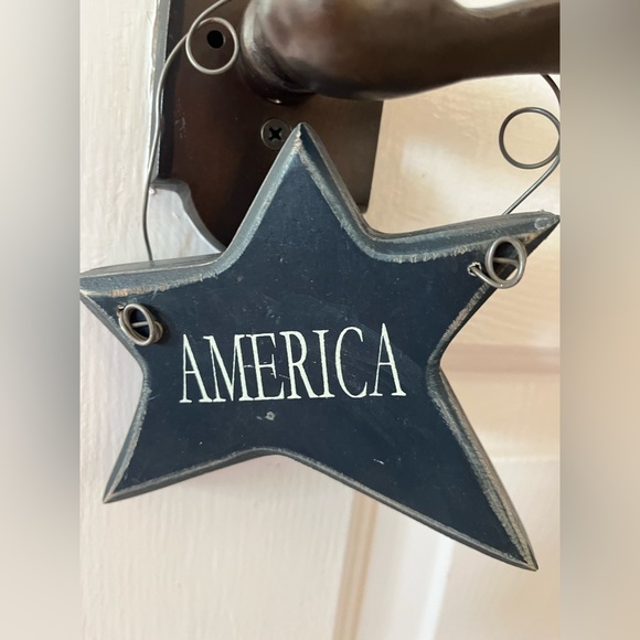 Accents | America Stars Sign With America 5 X 6 Navy Blue Door Hanger ...
